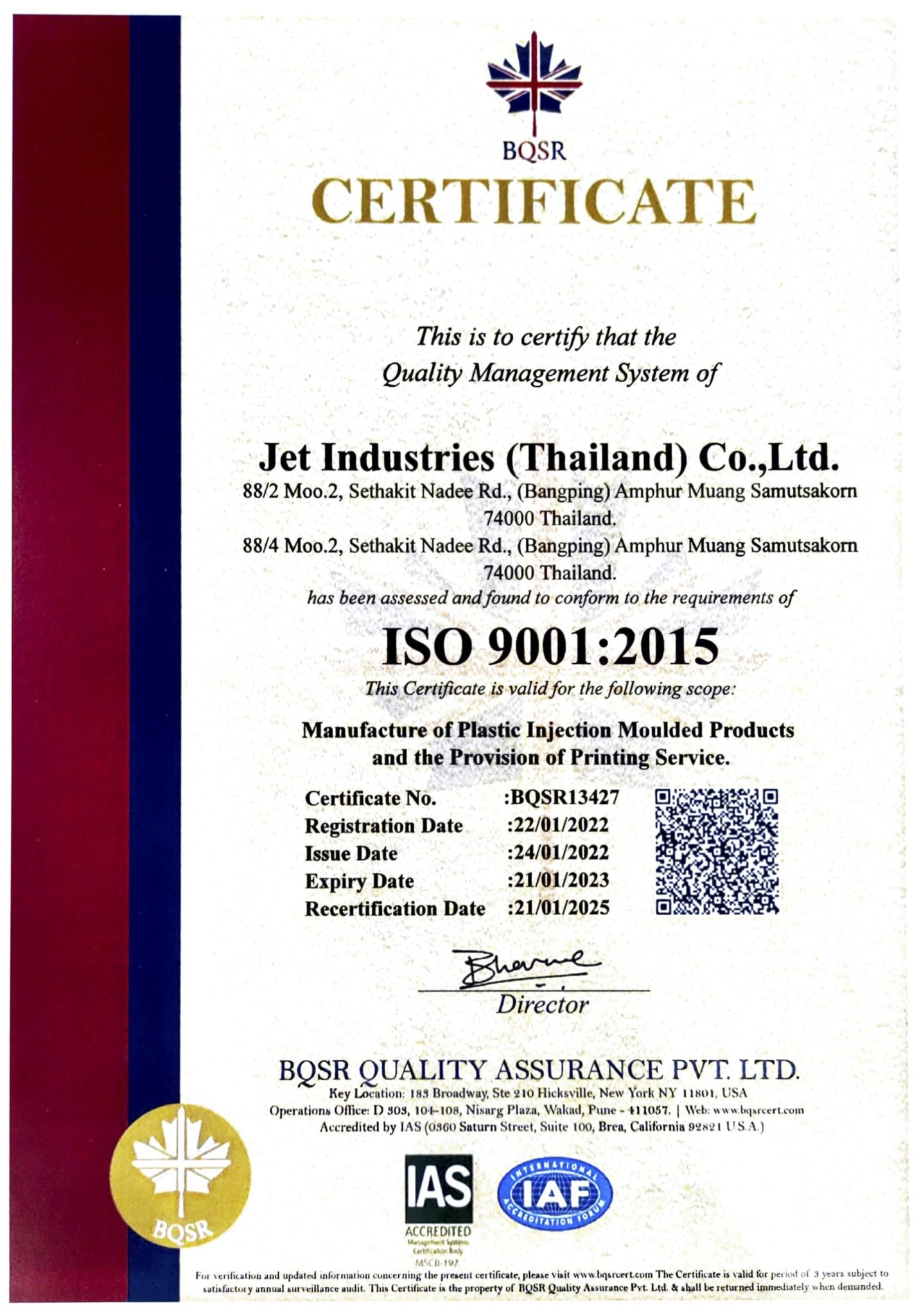 Jet Industries – Top precision plastic injection moulders in Thailand